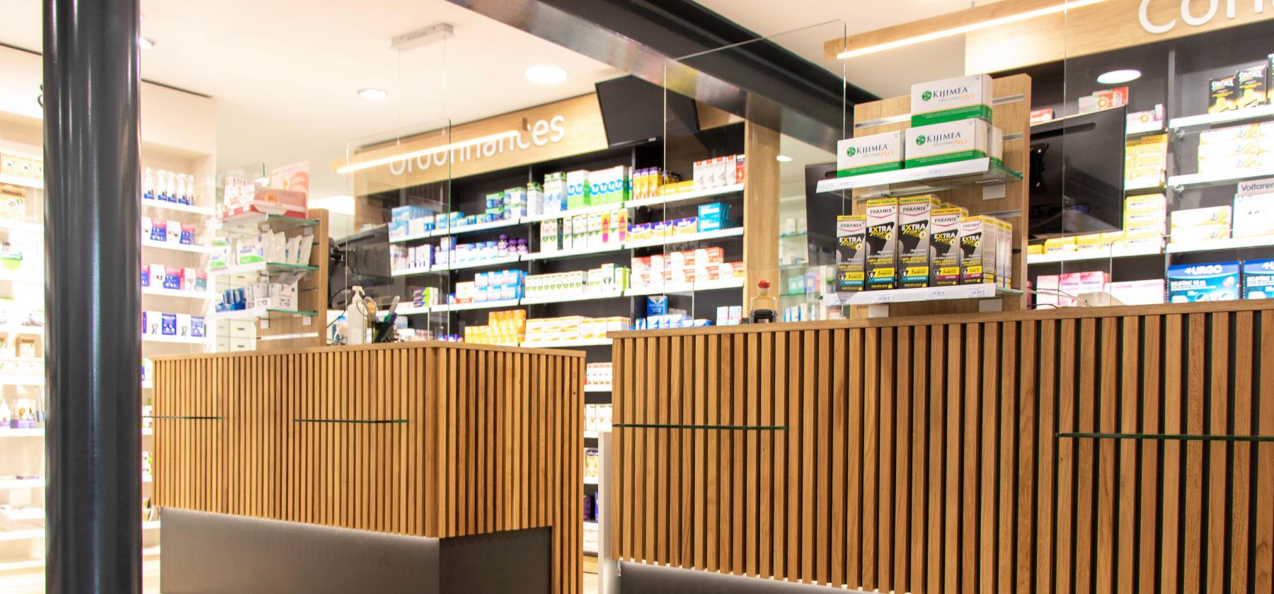 Ecran de protection rétractable, intégré au comptoir | JBCC